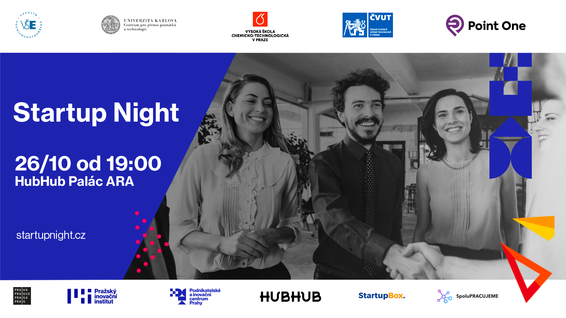 Startup Night ve středu 26. 10. 2022 – Vysoká škola ekonomická v Praze